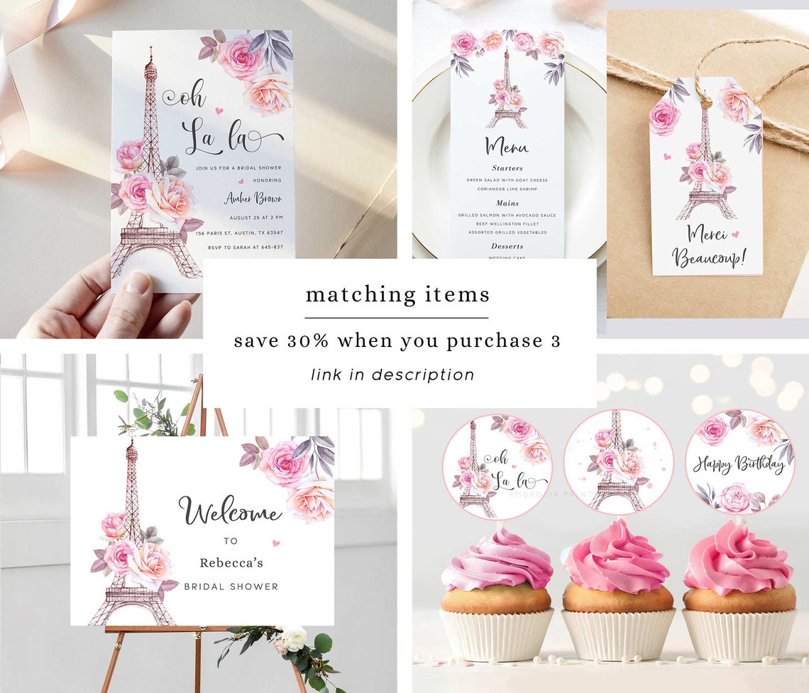Paris Baby Shower Decorations Paris Baby Shower Theme French - Etsy