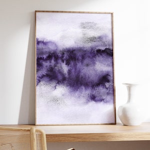 Abstract Purple Wall Art Set of 2 Purple Wall Art Prints - Etsy
