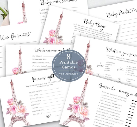 Paris Themed Baby Shower Games My Parisian Themed Baby Shower!