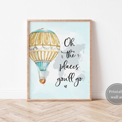 Oh the Places You'll Go Wall Art Printable 8x10 - Etsy