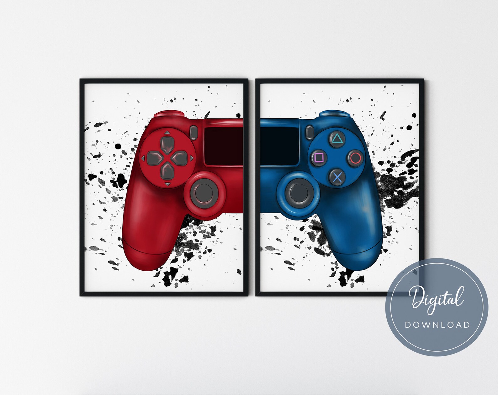 Gaming Wall Art Set of 2 Printable Gaming Wall Art Set Video - Etsy