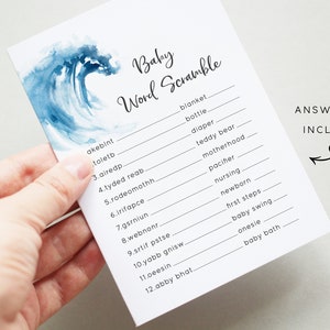 Ocean Baby Shower Games, Beach Baby Shower Games Bundle, Sea Baby ...
