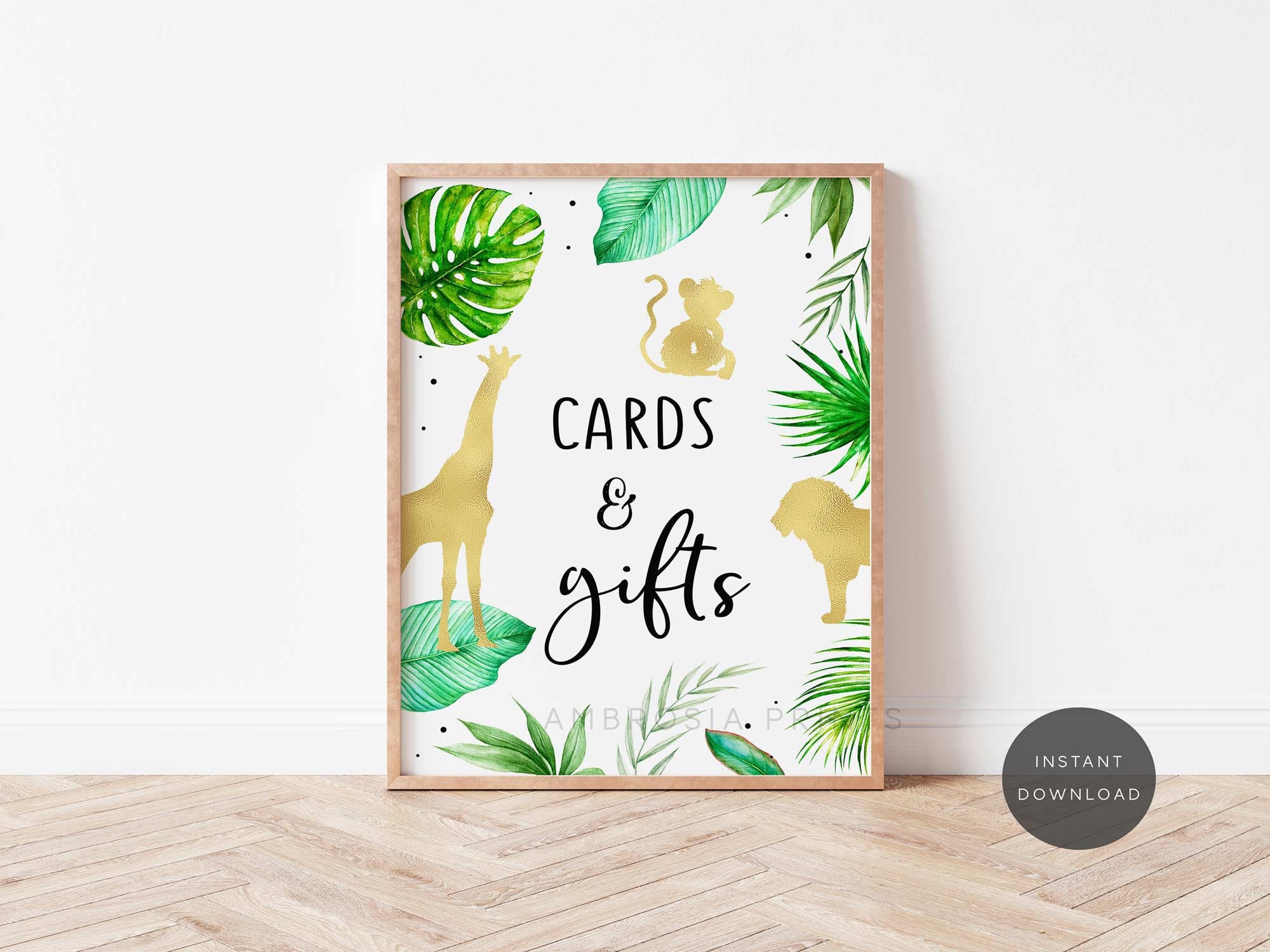 Safari-Karten und Geschenke Zeichen bedruckbar | Etsy