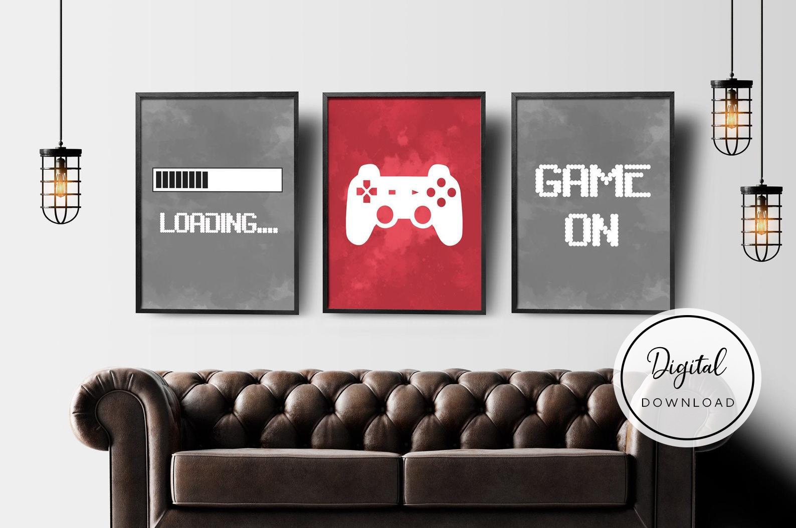 Video Game Decor Video Game Wall Art Gaming Prints Set - Etsy