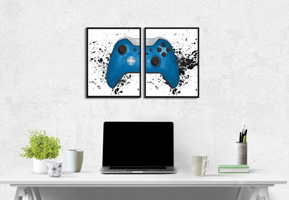 Gaming Wall Art Set of 2 Printable Gaming Wall Art Set Geek | Etsy