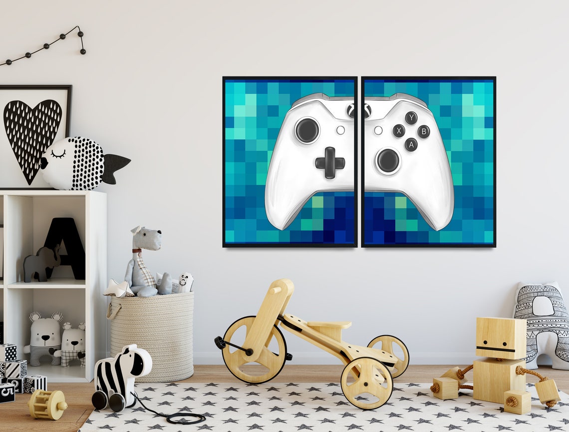 Gaming Wall Art Set of 2 Gaming Art Printable Gaming Room | Etsy