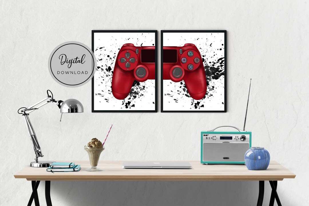 Gaming Wall Art Set of 2, Printable Gaming Wall Art Set, Video Game ...