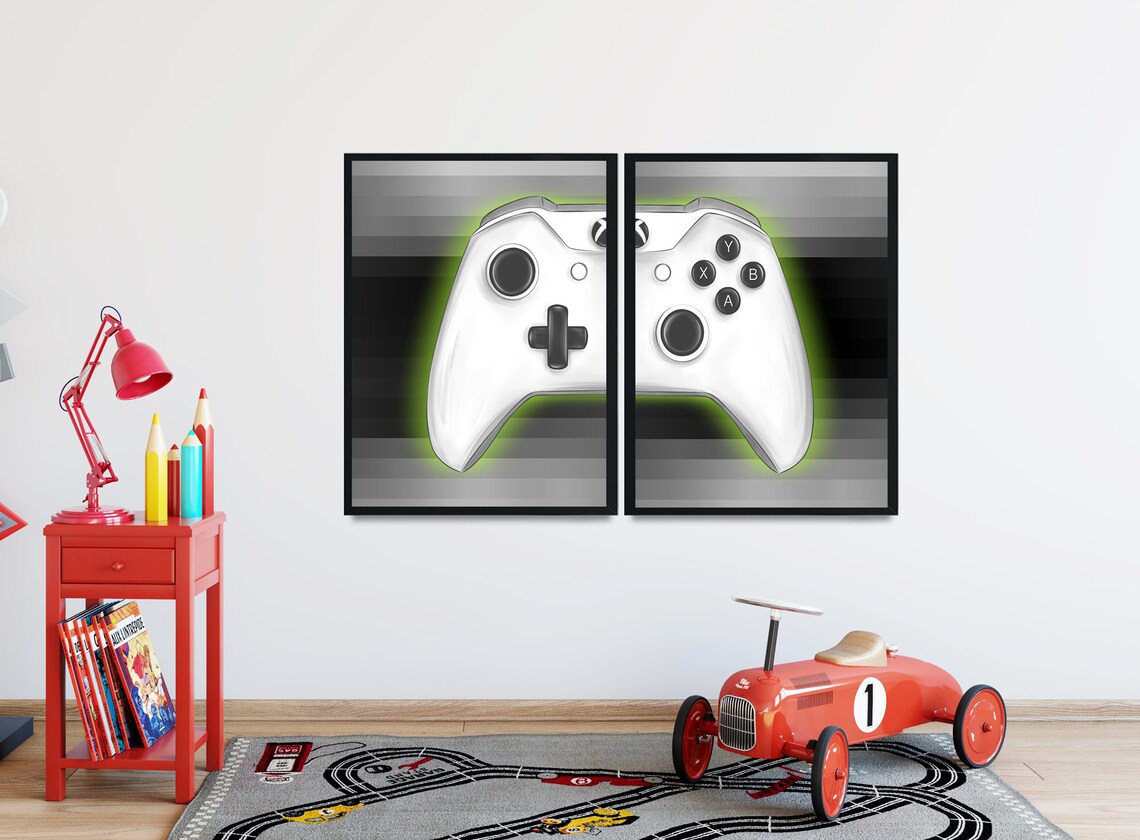 Gaming Wall Art Set of 2 Gaming Room Decor Video Game Prints | Etsy