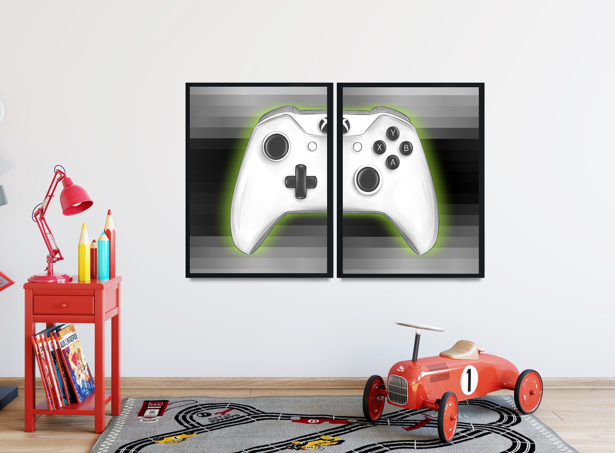 Gaming Wall Art Set of 2 Gaming Room Decor Video Game Prints | Etsy