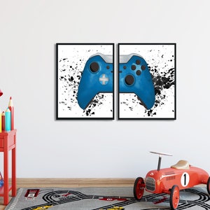 Gaming Wall Art Set of 2, Printable Gaming Wall Art Set, Geek Wall Art ...