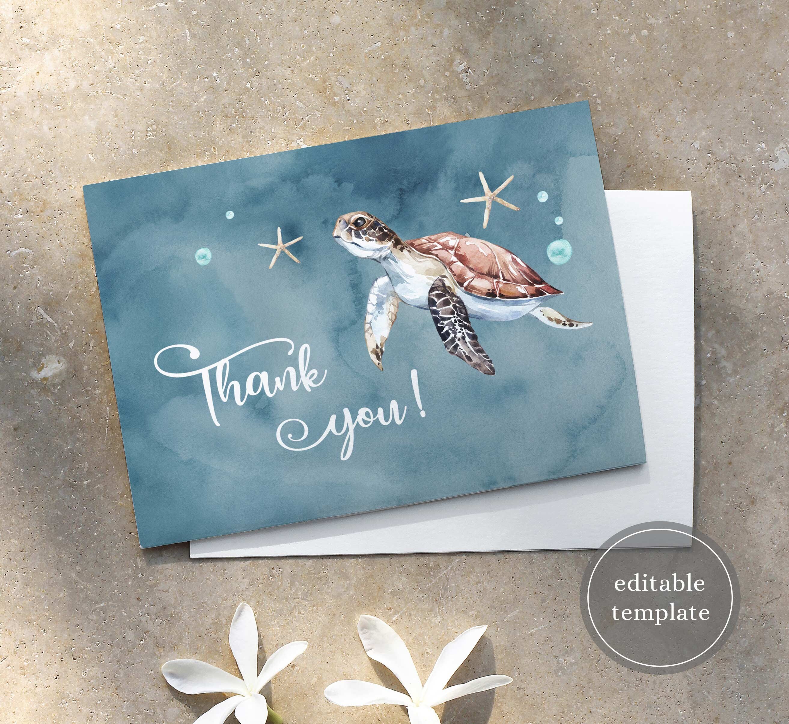 Turtles Baby Shower Cards