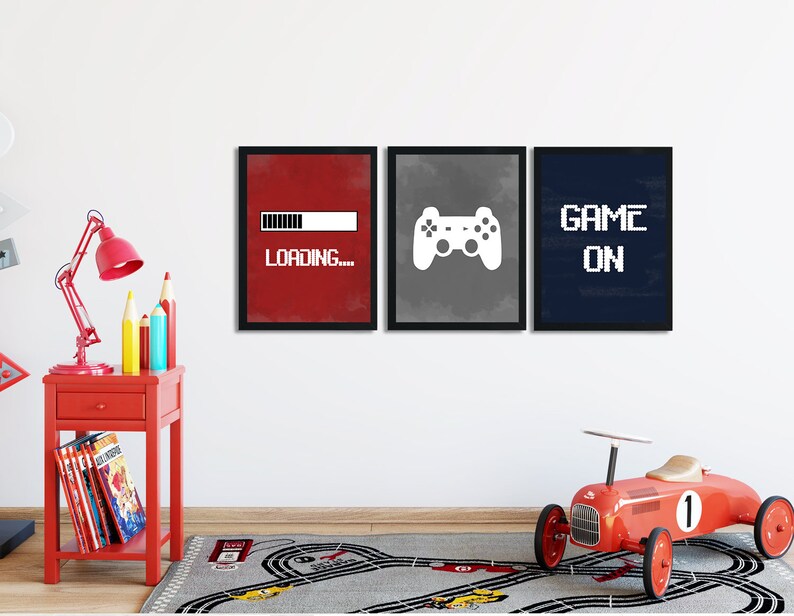 Video Game Wall Art Gaming Prints Set Gaming Wall Art Set of | Etsy