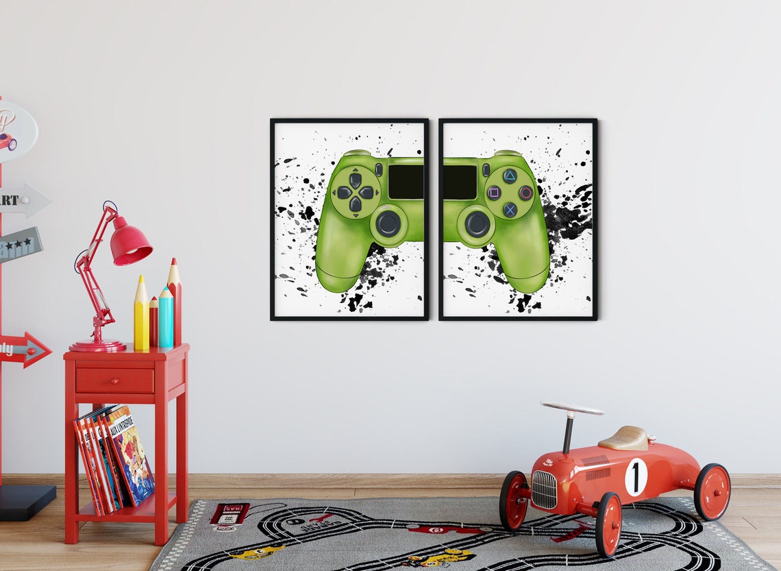 Gaming Wall Art Set of 2 Printable Gaming Wall Art Set Video - Etsy