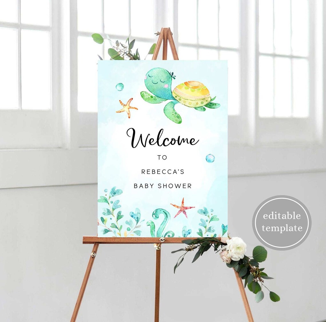 Under the Sea Baby Shower Welcome Sign Ocean Baby Shower - Etsy