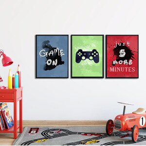 Video Game Wall Art Gaming Wall Art Set of 3 Gaming Prints | Etsy