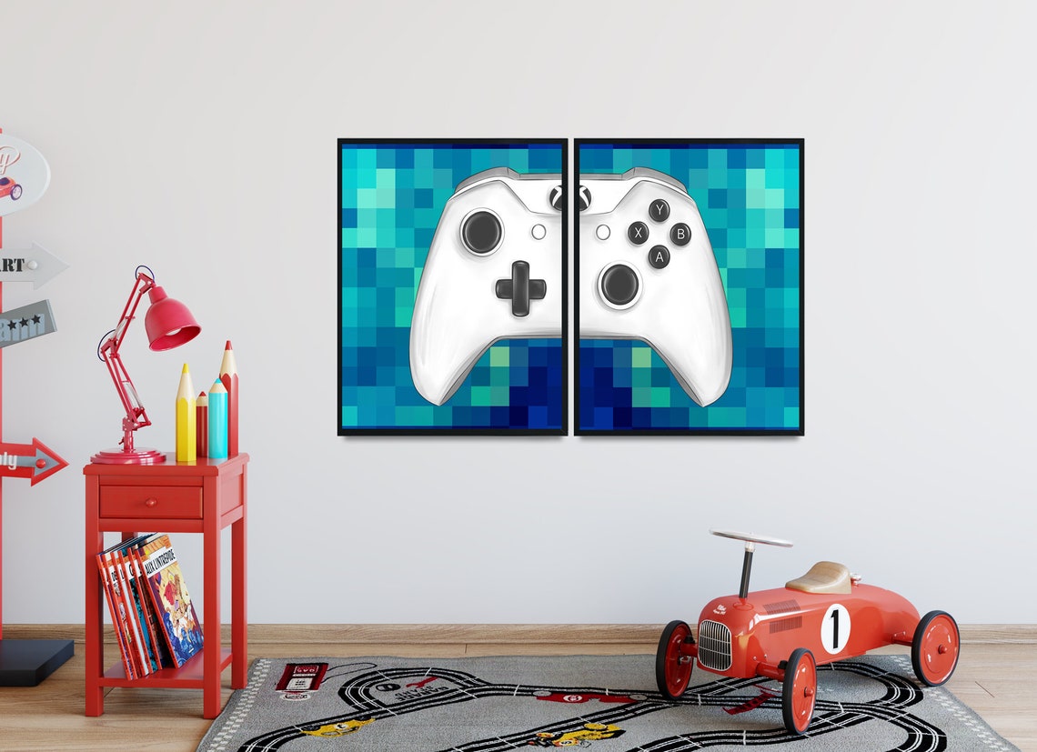 Gaming Wall Art Set of 2 Gaming Art Printable Gaming Room | Etsy