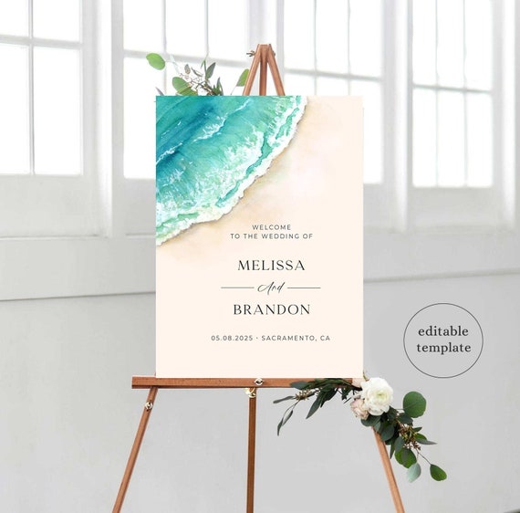 Beach wedding sign ideas | Beachweddingtips.com
