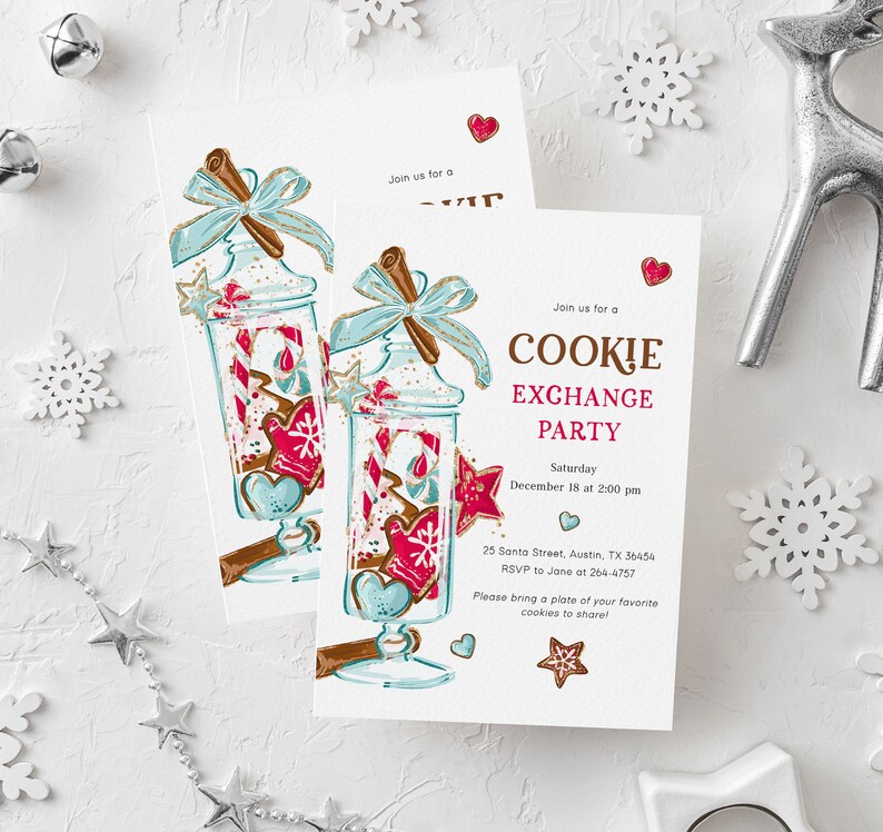 Cookie Exchange Invitation Template Editable Cookie Exchange - Etsy