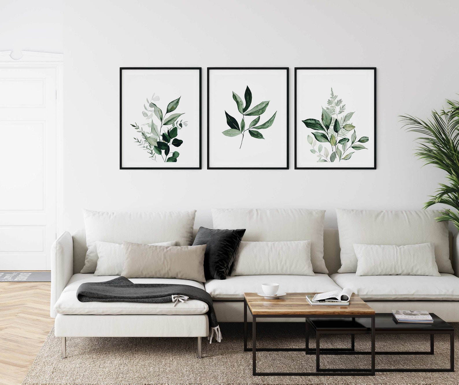 Botanical Wall Art Set of 3 Digital Botanical Wall Art - Etsy