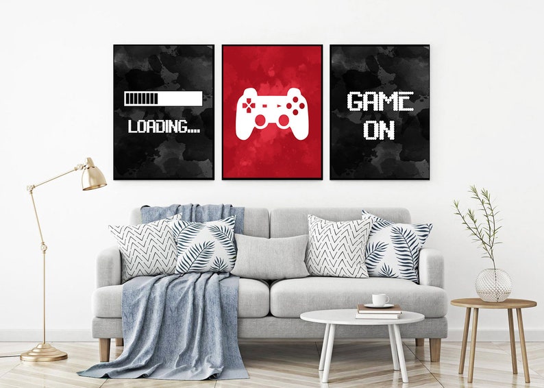 Video Game Wall Art Gaming Prints Set Gaming Wall Art Set of - Etsy