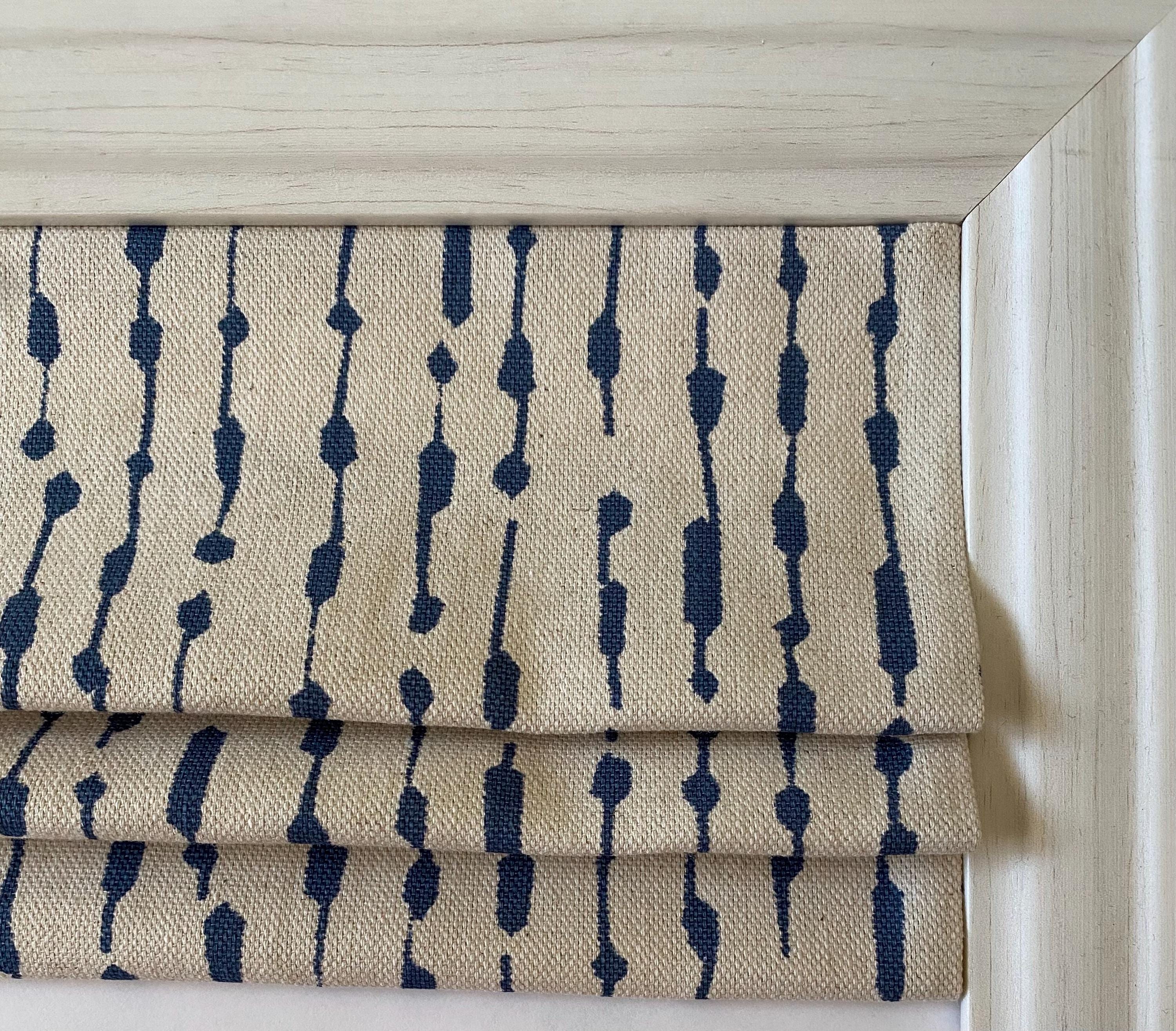 Custom Roman Shade in Designer Indo Slate Blue - Etsy