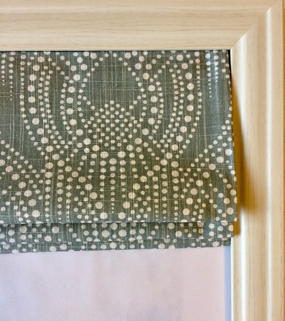 Custom Roman Shade in Alyssa Duck Egg Blue | Etsy