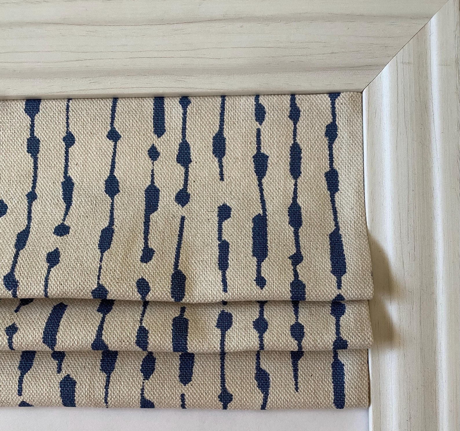 Custom Roman Shade in Designer Indo Slate Blue - Etsy