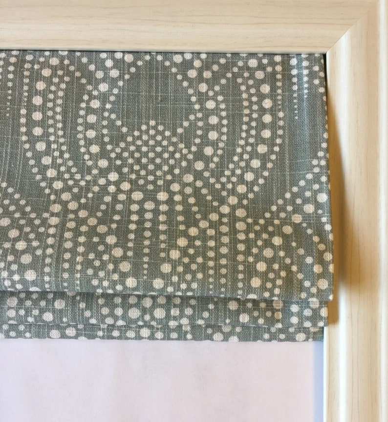 Custom Roman Shade in Alyssa Duck Egg Blue - Etsy