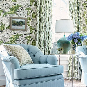 Thibaut Mitford WALLPAPER in Green and White Other Colors Available - Etsy