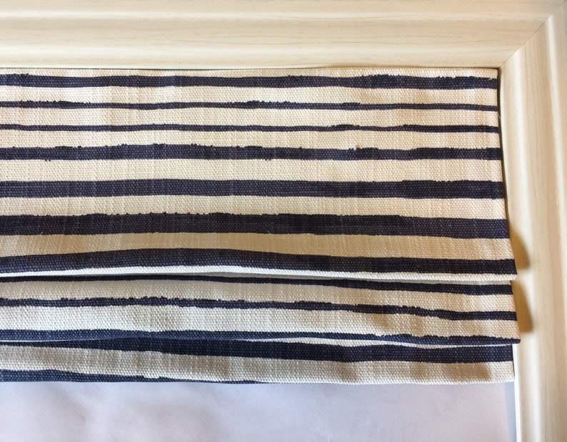 Custom Roman Shade in Horizon Denim Blue - Etsy