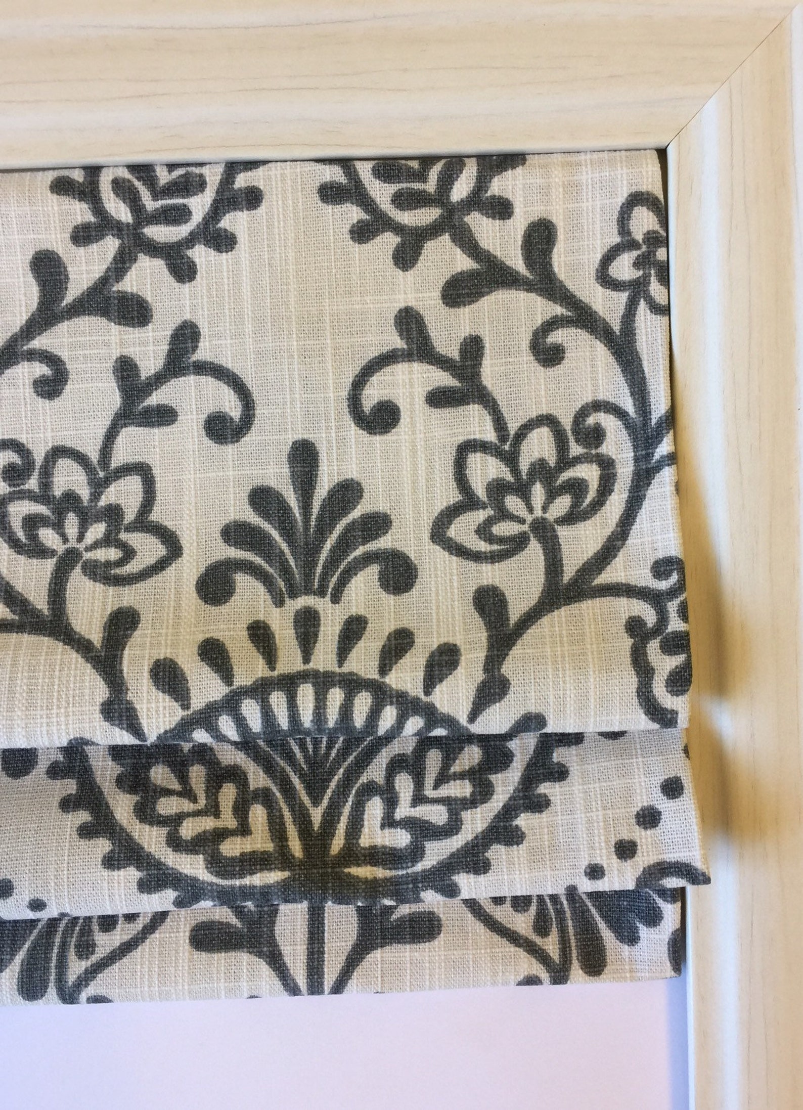 Custom Roman Shade in Silas Gray Flame | Etsy