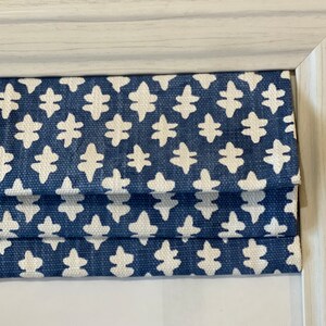 Custom Roman Shade in Blue and White Jewel - Etsy
