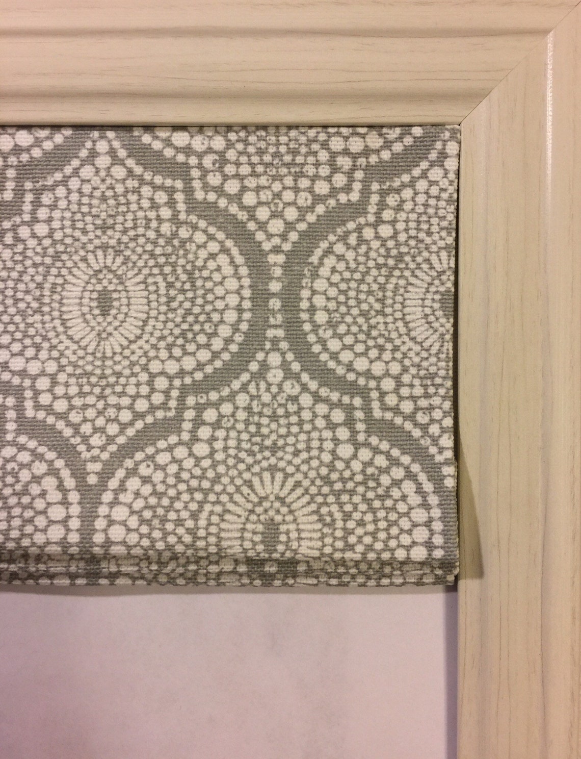 Custom Roman Shade in Arabesque Quartz Grey - Etsy