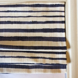 Custom Roman Shade in Horizon Denim Blue - Etsy