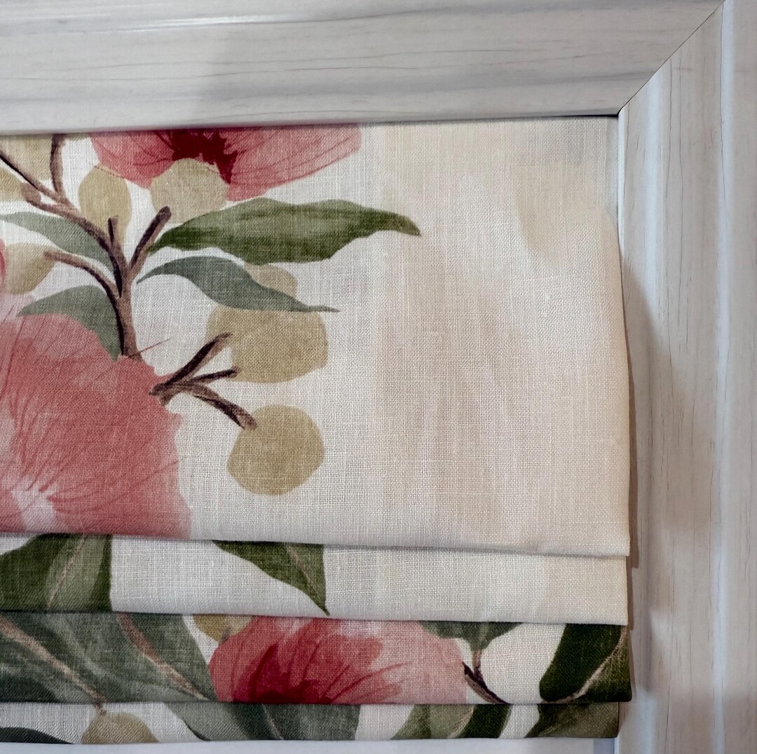 Anna French Camellia Garden Roman Shade Shown Here in Coral, Other ...