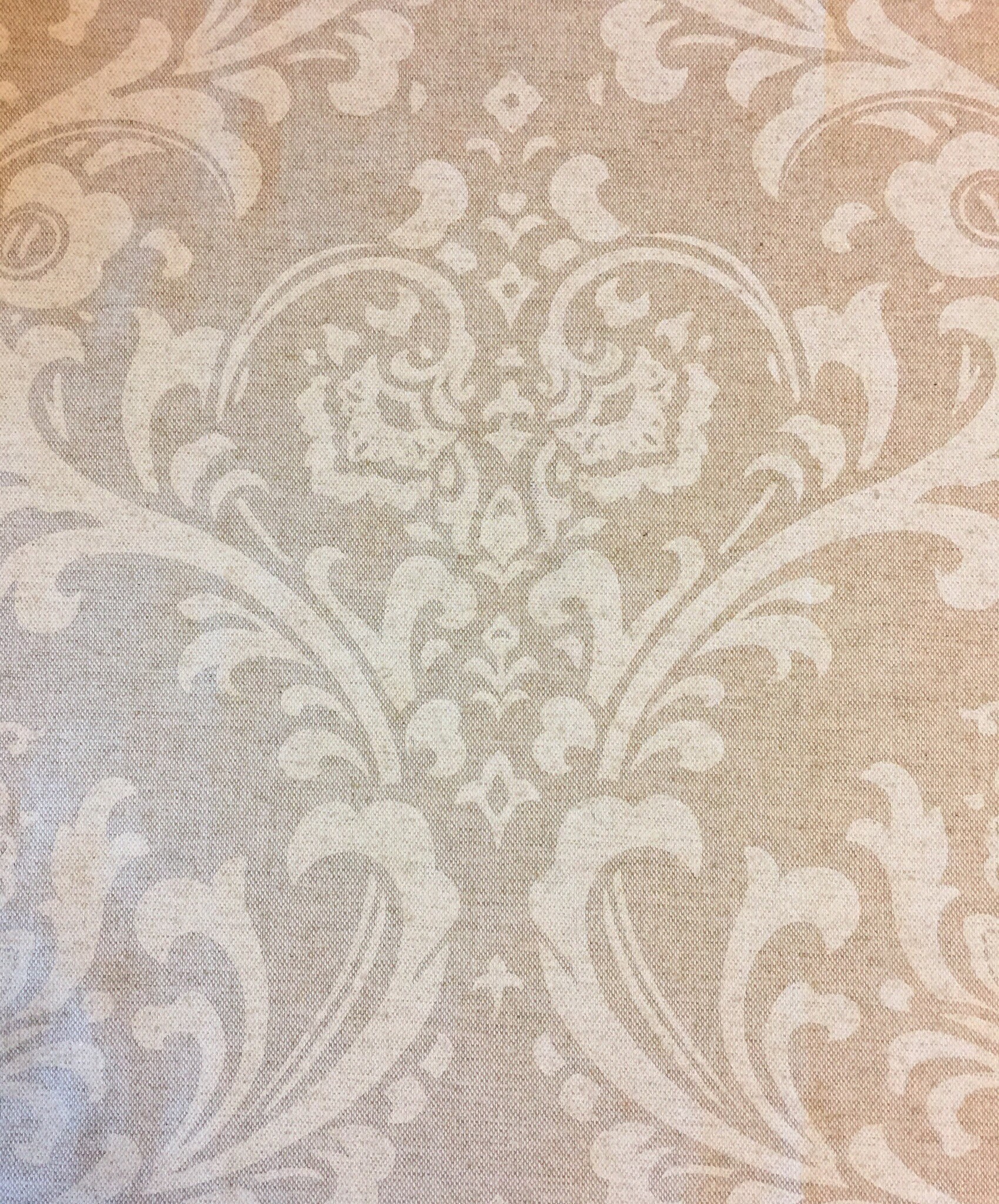 Custom Roman Shade in Traditions Scroll Cloud Linen | Etsy