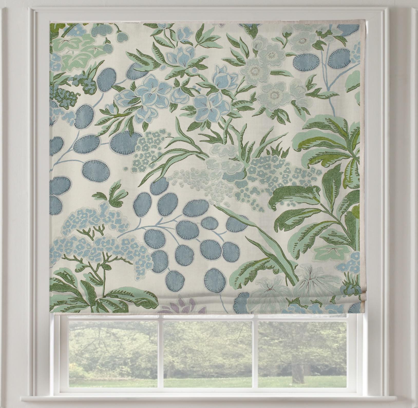 NEW Anna French Meadow Roman Shade Shown in Lavender and Blue - Etsy