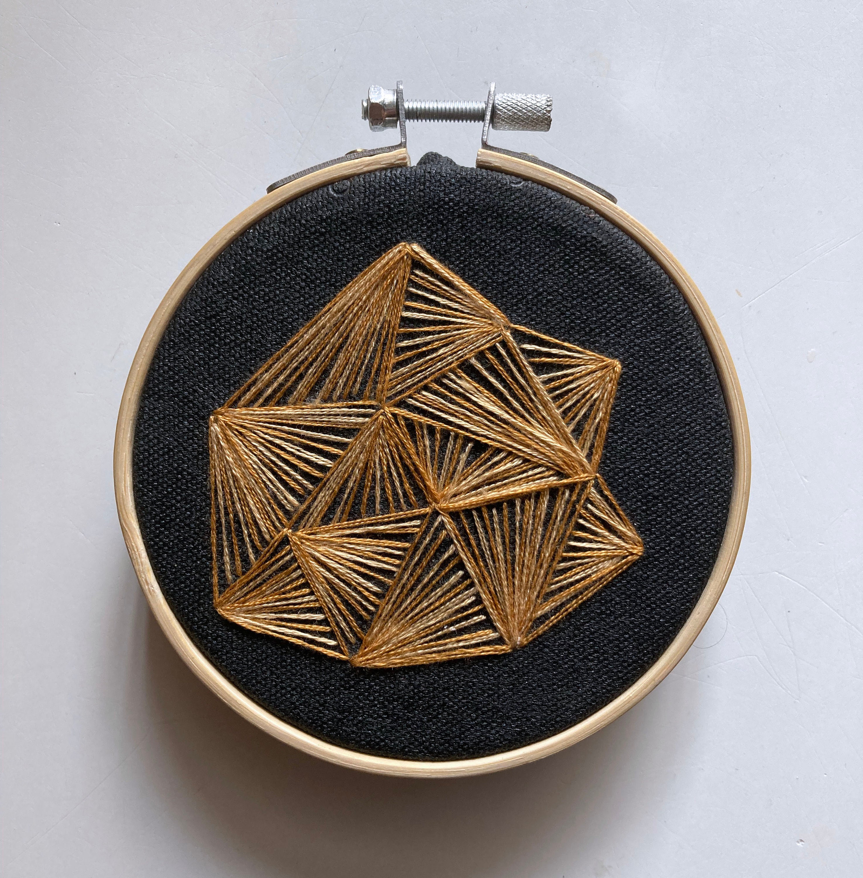 Geometric Embroidery Design Black and Gold 4 in 10 Cm Hoop Art - Etsy UK