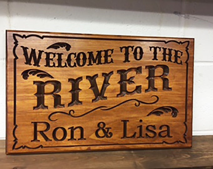 River sign - Etsy