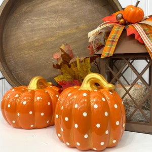 Pretty Polka Dot Pumpkins - Etsy