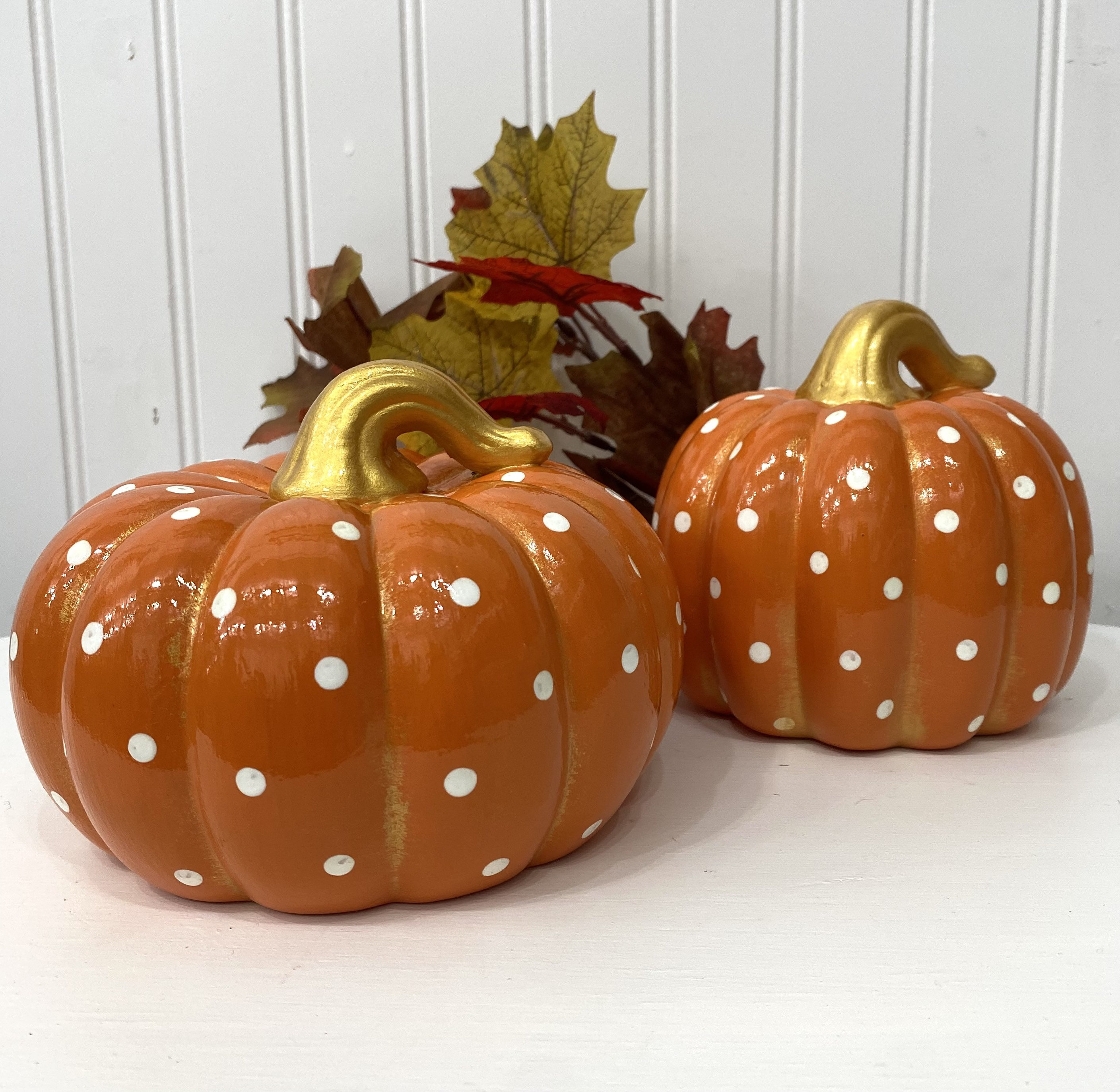Pretty Polka Dot Pumpkins - Etsy