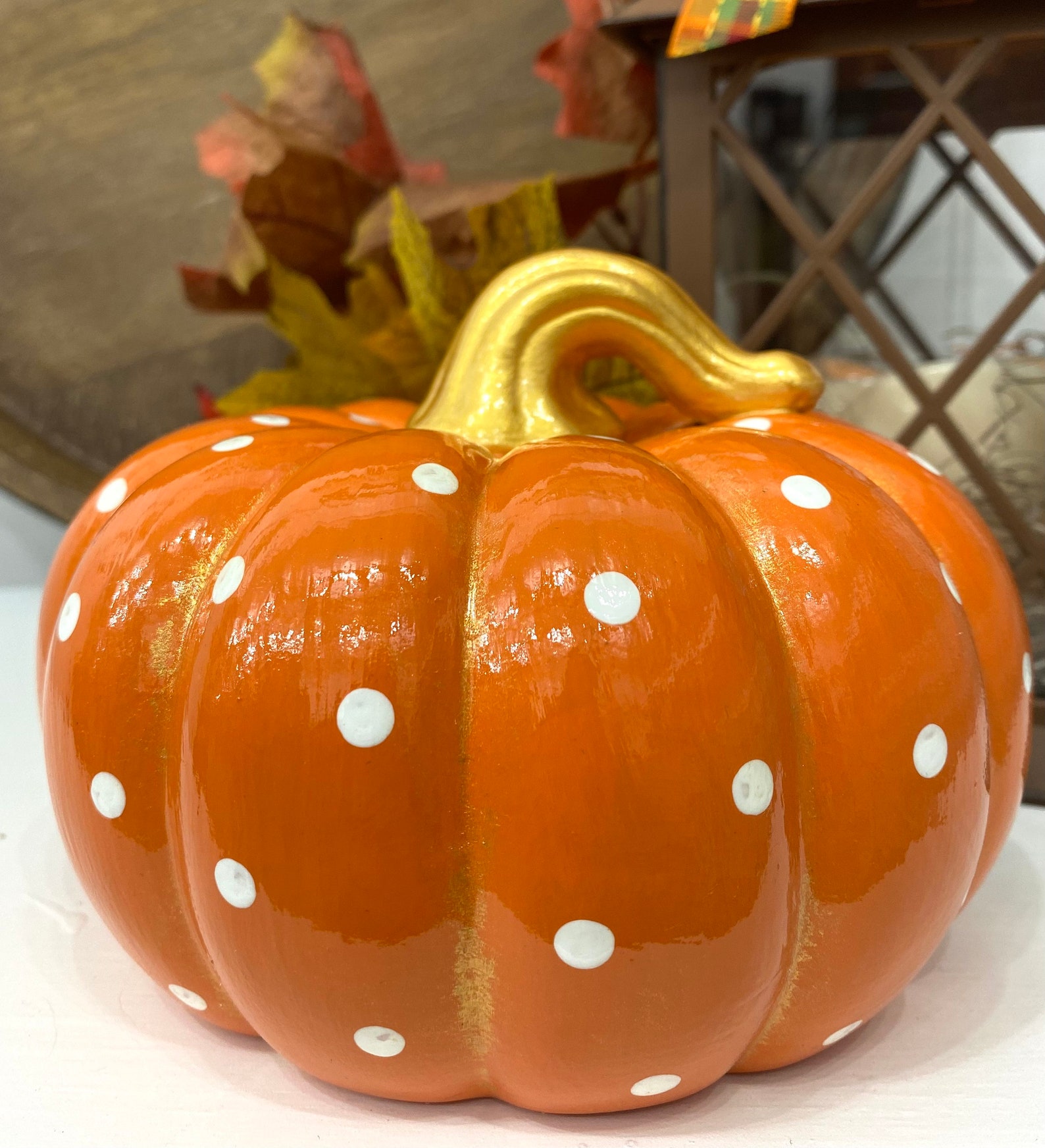 Pretty Polka Dot Pumpkins - Etsy