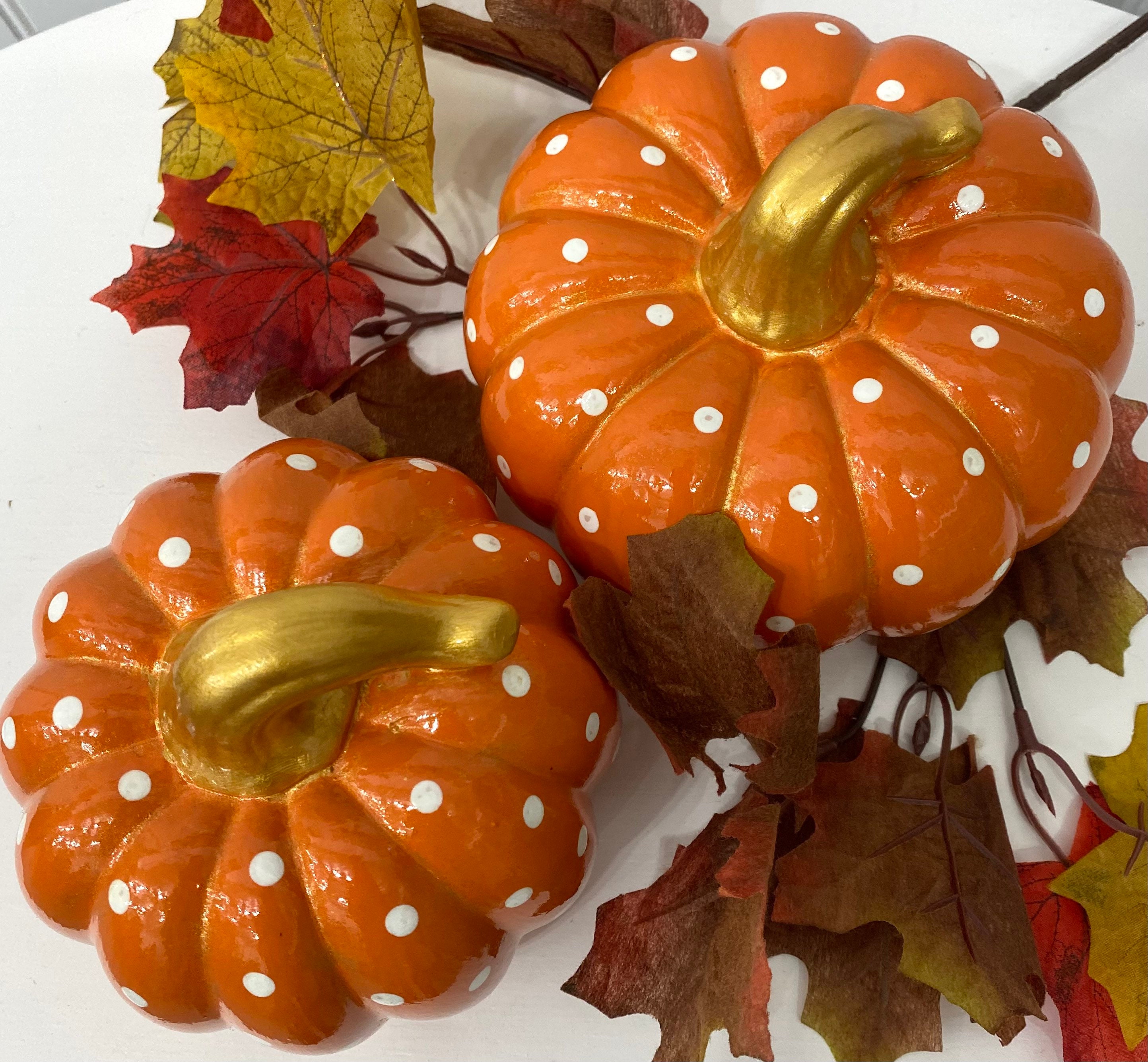 Pretty Polka Dot Pumpkins - Etsy