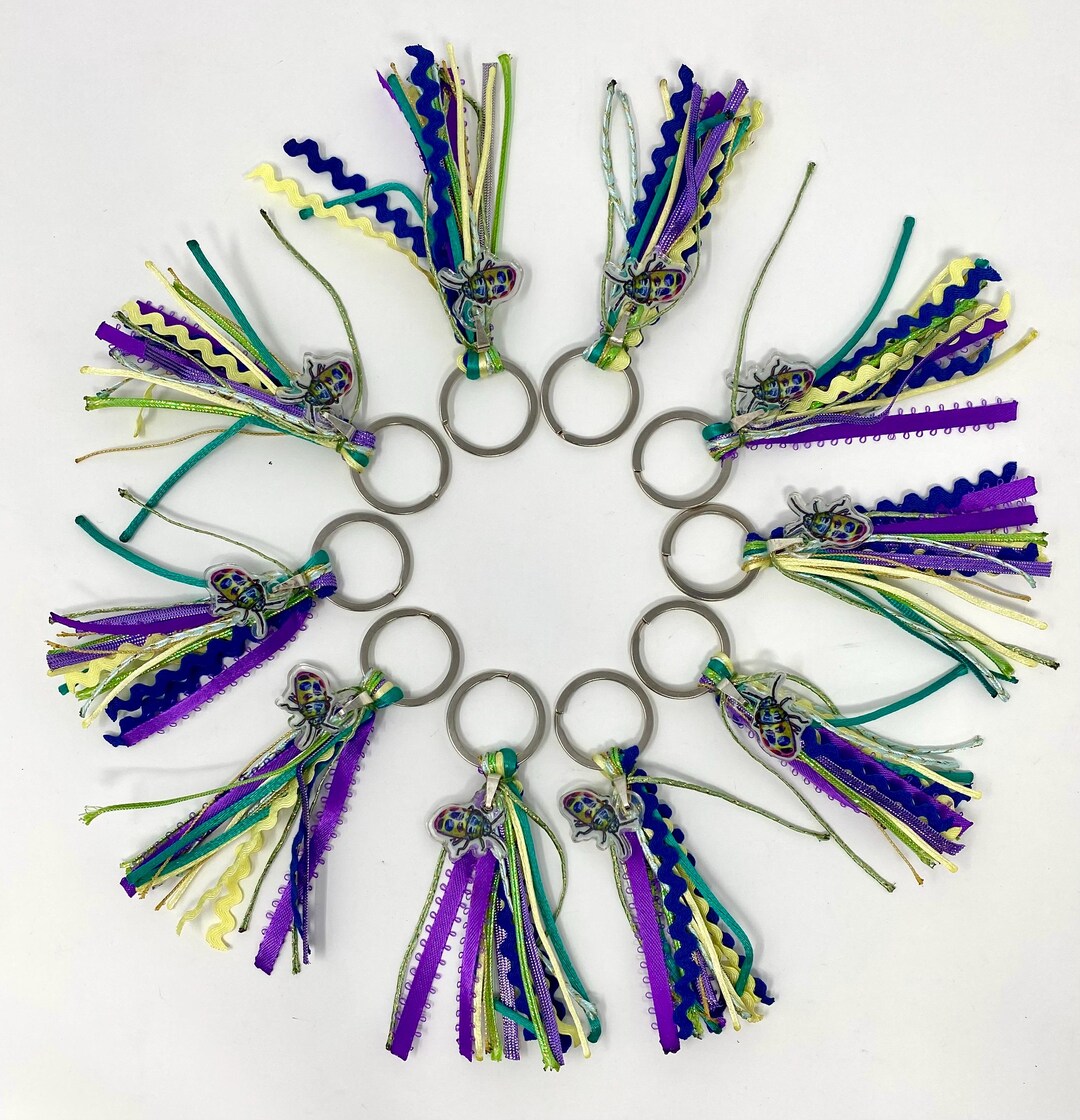 Tassel and Beetle Keychain From Original Art - Etsy