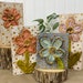 Beautiful Hand-painted Dimensional Flower Blocks With Gold - Etsy