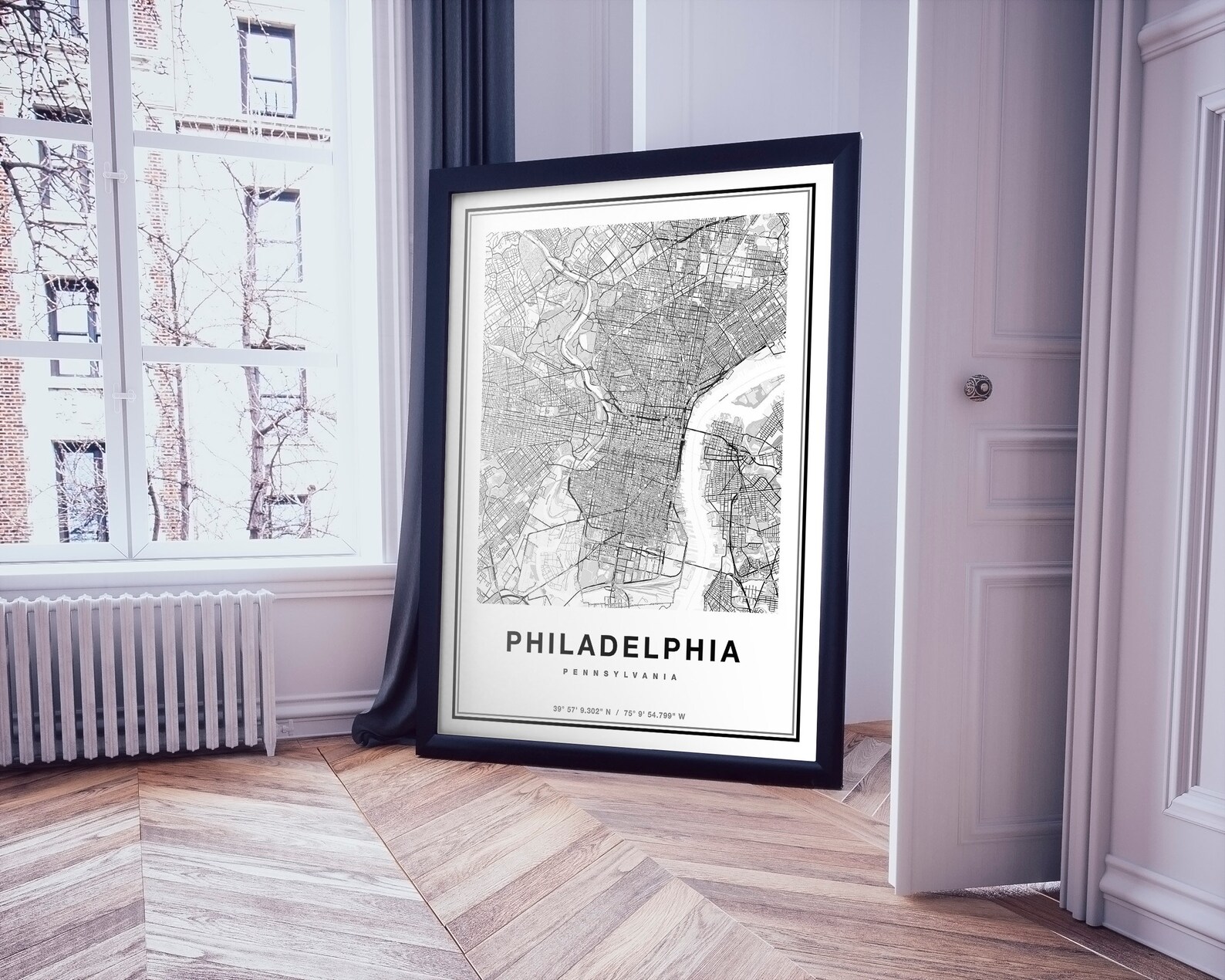 Philadelphia Map, Philadelphia City Map, Philadelphia Print ...