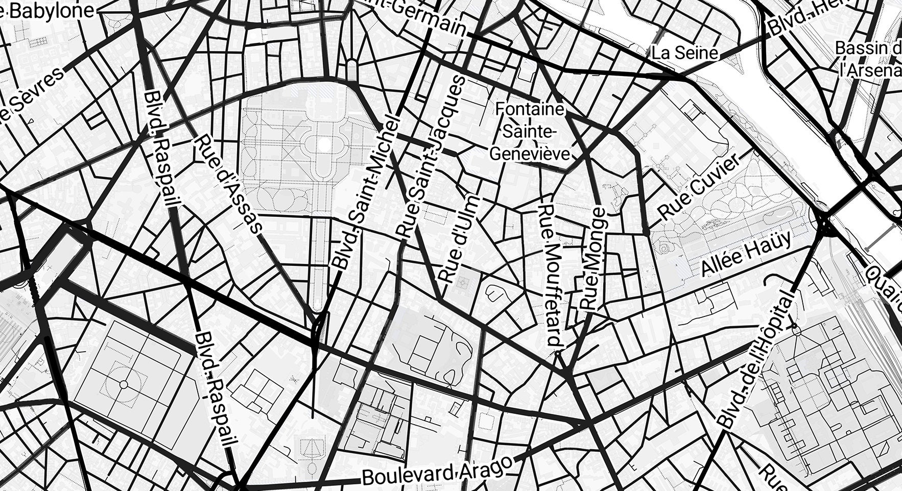 Paris Map Print, Printable Map of Paris, City Map Art, Paris Print ...