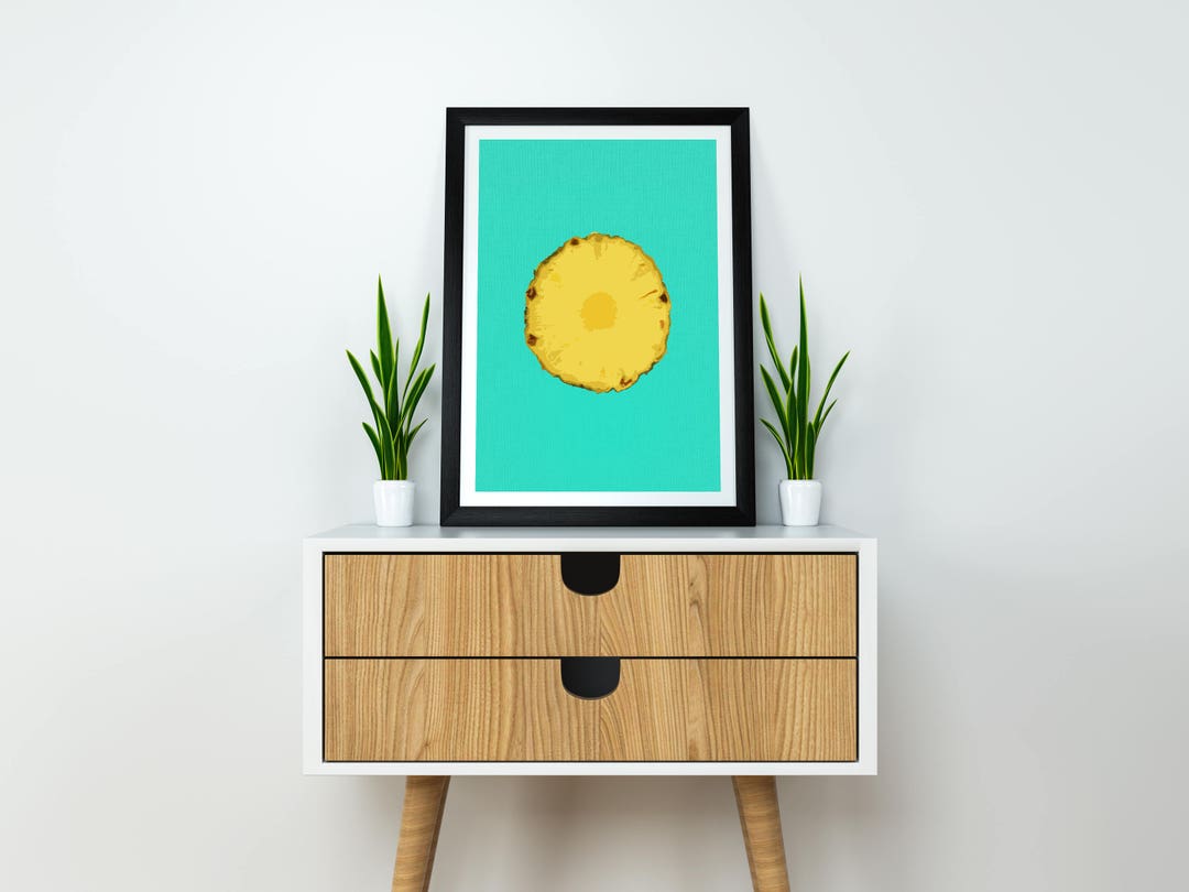 Pineapple Poster, Pineapple Wall Art, Pineapple Decor, Tropical ...
