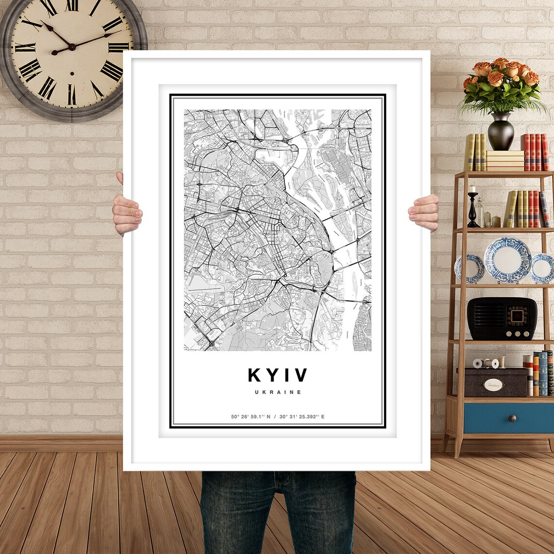 Kyiv Map With Street Names Printable Kyiv Map Kyiv Print - Etsy