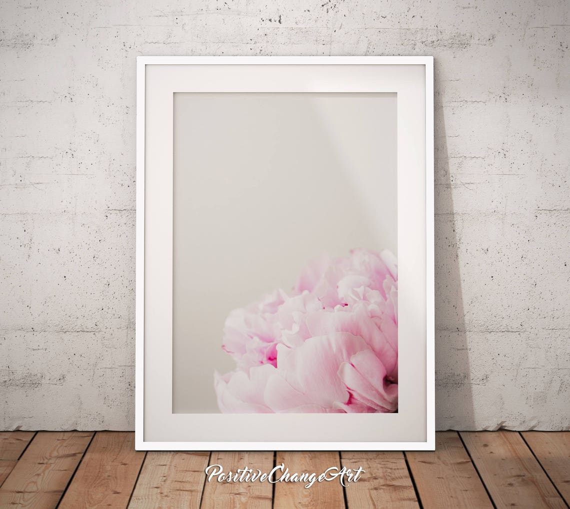 Pink Peony Print Peony Wall Art Peony Art Botanical Poster - Etsy